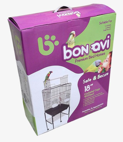 Bon Avi 18 Inch Cockatiel Bird Cage With Stand * Click & Collect Or Lo