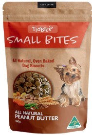 Tidbits Small Bites Peanut Butter Dog Biscuits 180g