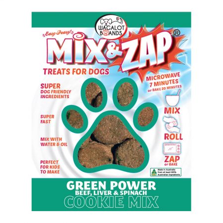 Wagalot Dog Mix & Zap Cookie Mix Green Power Beef Liver & Spinach
